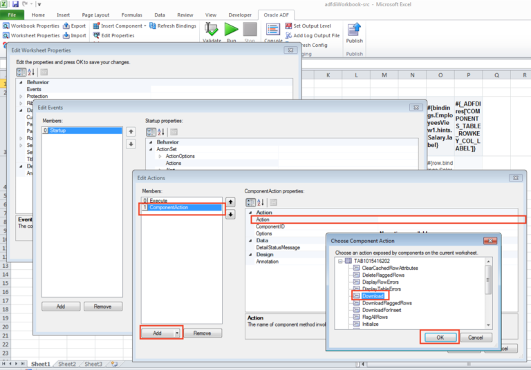 How To Configure Adf Desktop Integration Adfdi Worksheet To Load Data Automatically On Opening