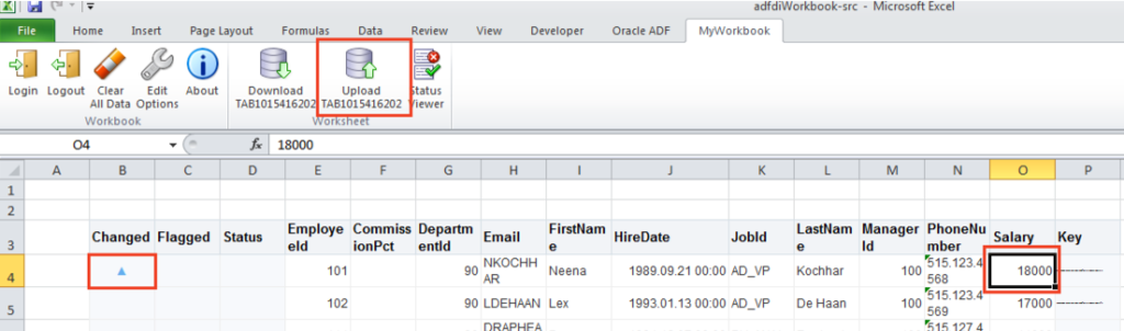 How to update a record in table component of ADF Desktop Integration ...